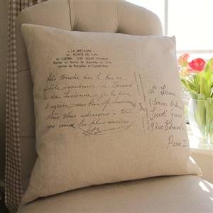 French script cushion | Bliss and Bloom