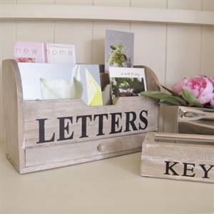 Letter rack with drawer SECONDS | Bliss and Bloom