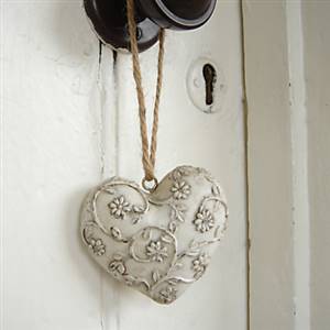 Embossed hanging heart | Bliss and Bloom
