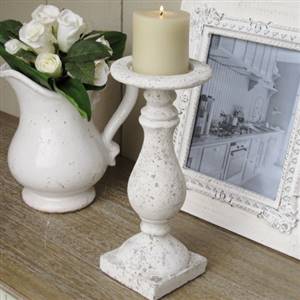 Distressed stone candlestick | Bliss and Bloom