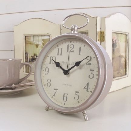 Taupe traditional alarm clock | Bliss and Bloom