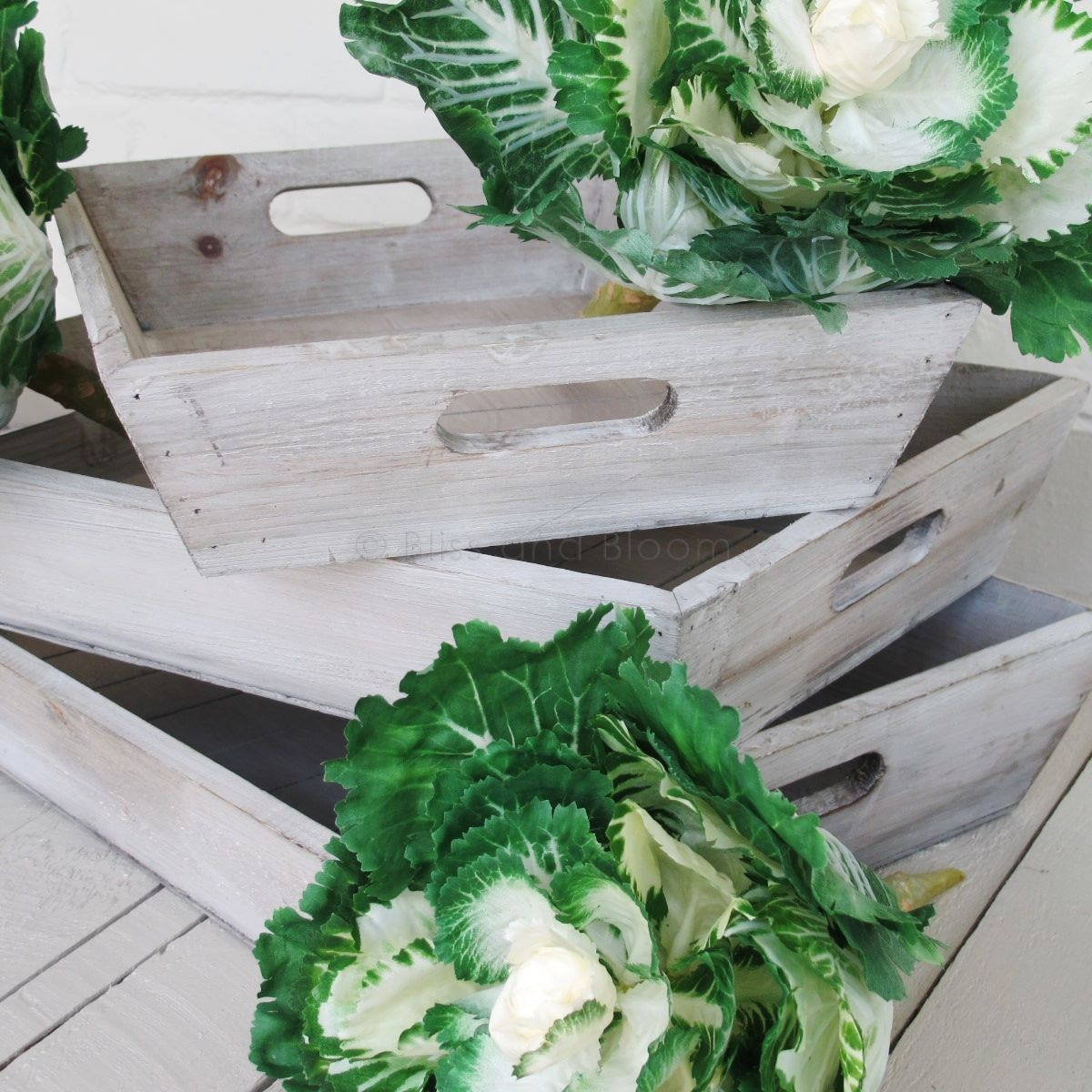 Grey wash wooden tray | Bliss and Bloom