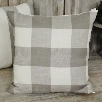 Grey check cushion | Bliss and Bloom