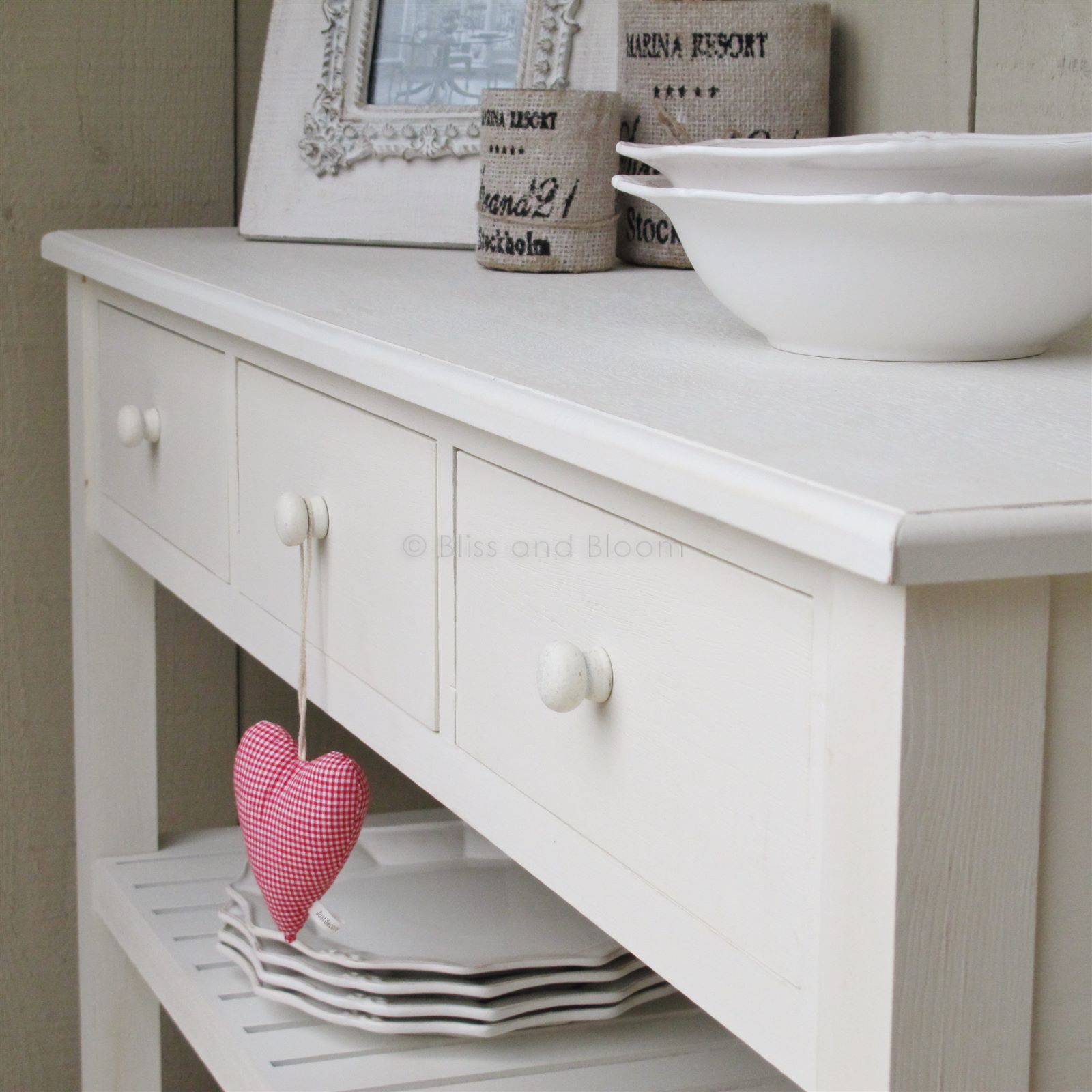 White sideboard console SECONDS | Bliss and Bloom