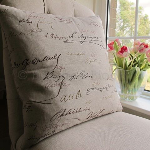Script cushion with inner | Bliss and Bloom