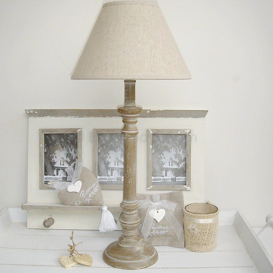 Natural lamp & linen shade H53cm | Bliss and Bloom