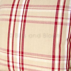 Red large check fabric | Bliss and Bloom