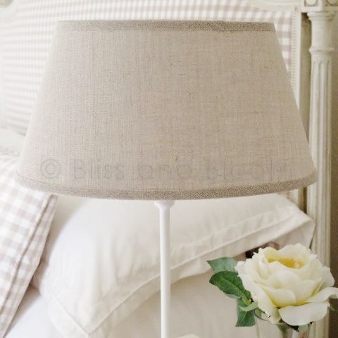Natural linen oval lamp shade | Bliss and Bloom