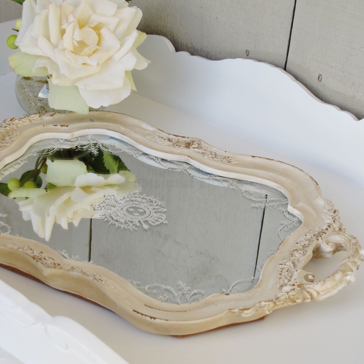 Cream mirrored tray | Bliss and Bloom