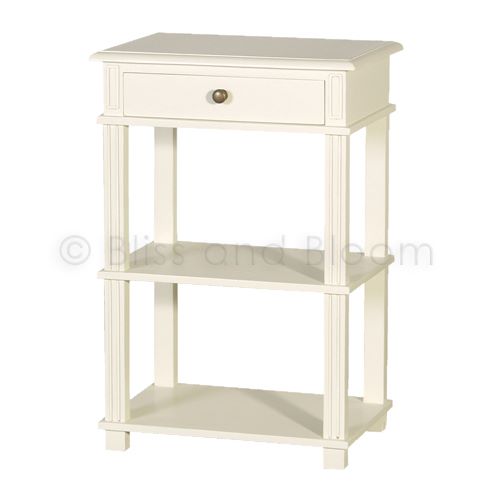 Cream tall side table | Bliss and Bloom