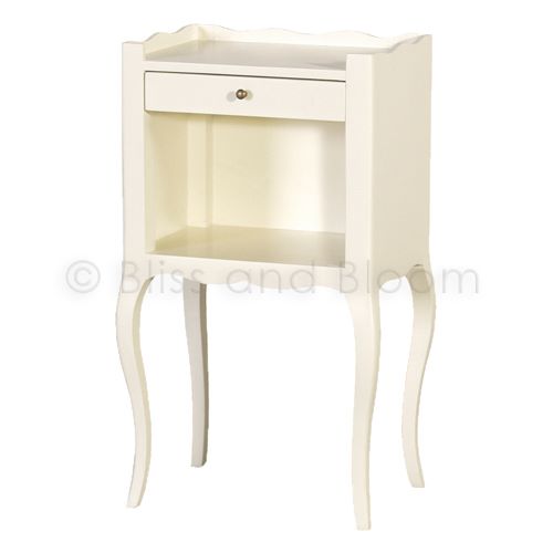 Cream French style bedside table | Bliss and Bloom