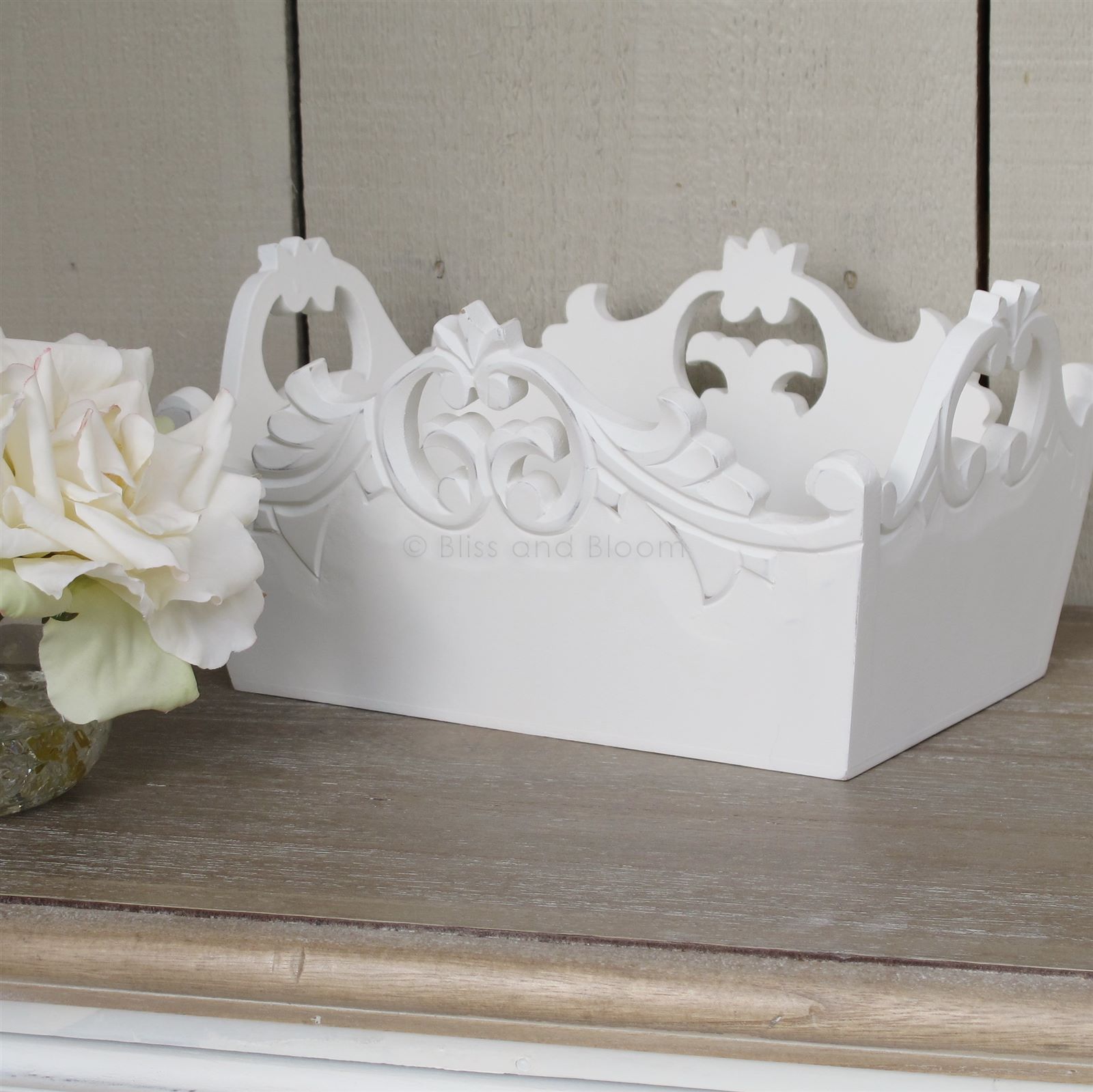 French style white storage box | Bliss and Bloom