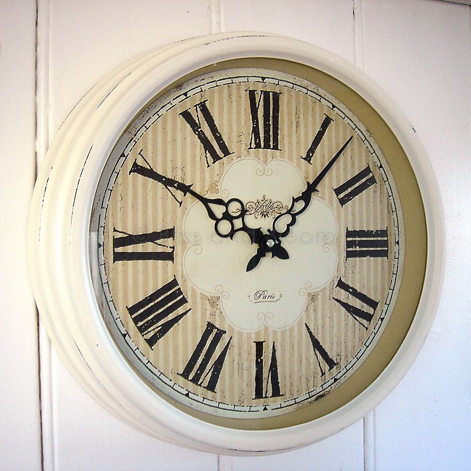French style off white clock | Bliss and Bloom