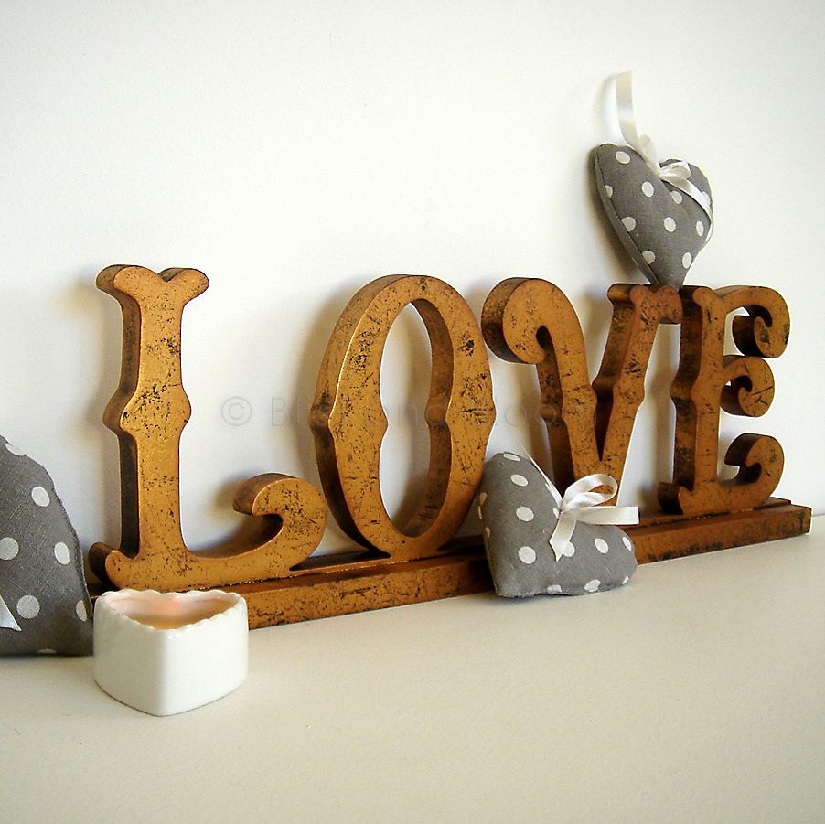 LOVE word on a stand | Bliss and Bloom