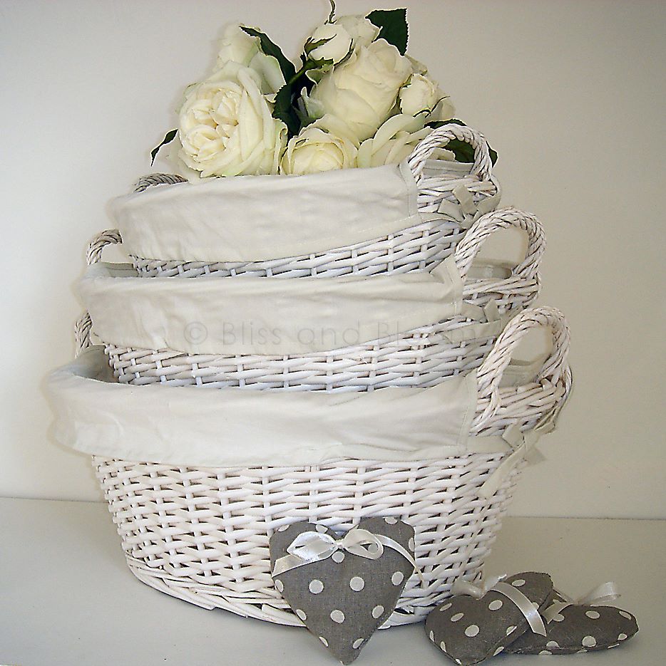 Set of 3 laundry linen baskets | Bliss and Bloom