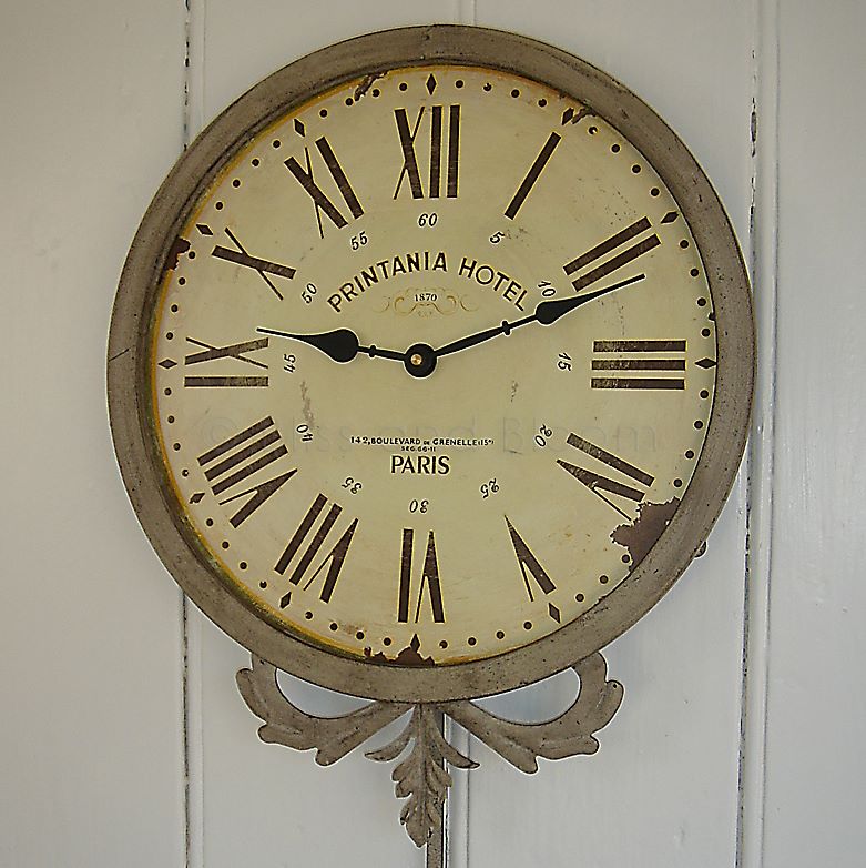 Taupe pendulum wall clock | Bliss and Bloom