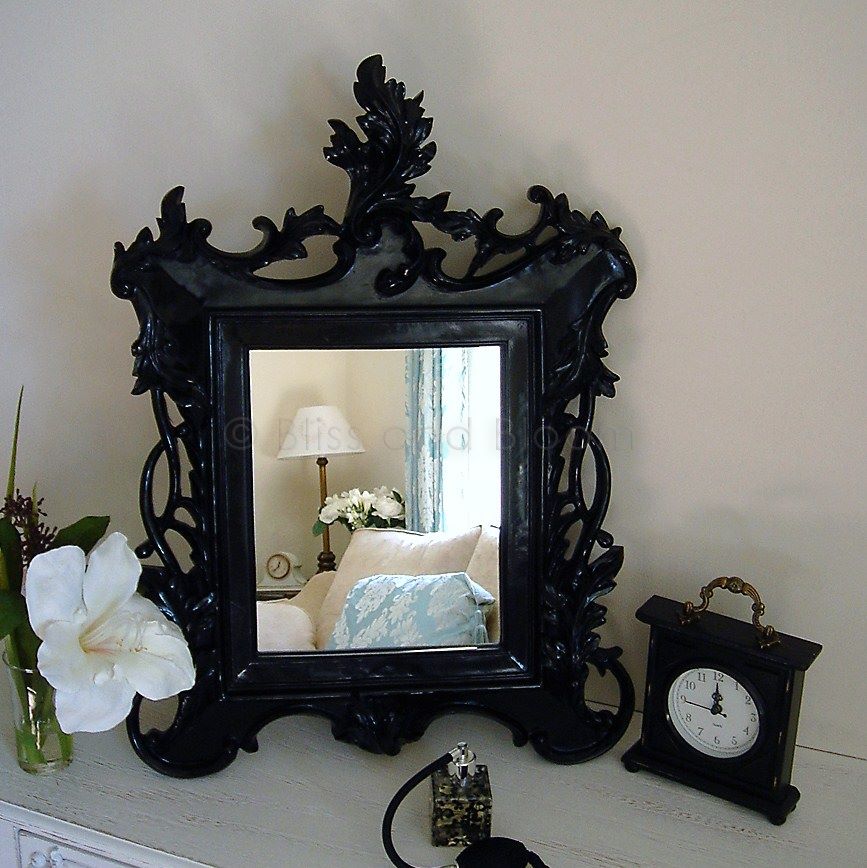 Black baroque mirror | Bliss and Bloom