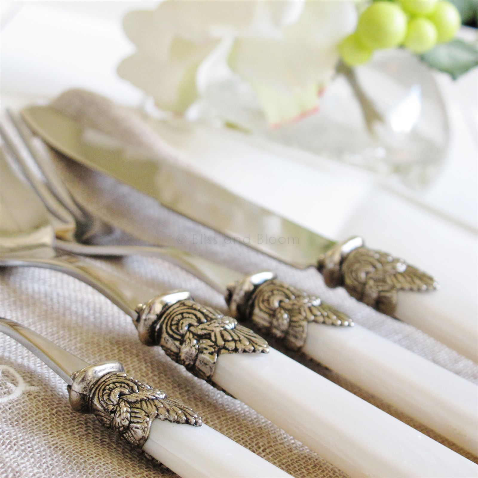Cream Cutlery 24pc Tray Set | Bliss and Bloom