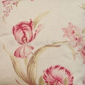 Linen and red floral fabric | Bliss and Bloom