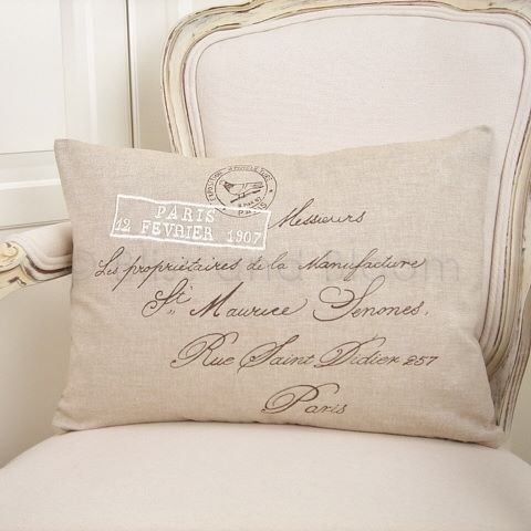 French script cushion | Bliss and Bloom