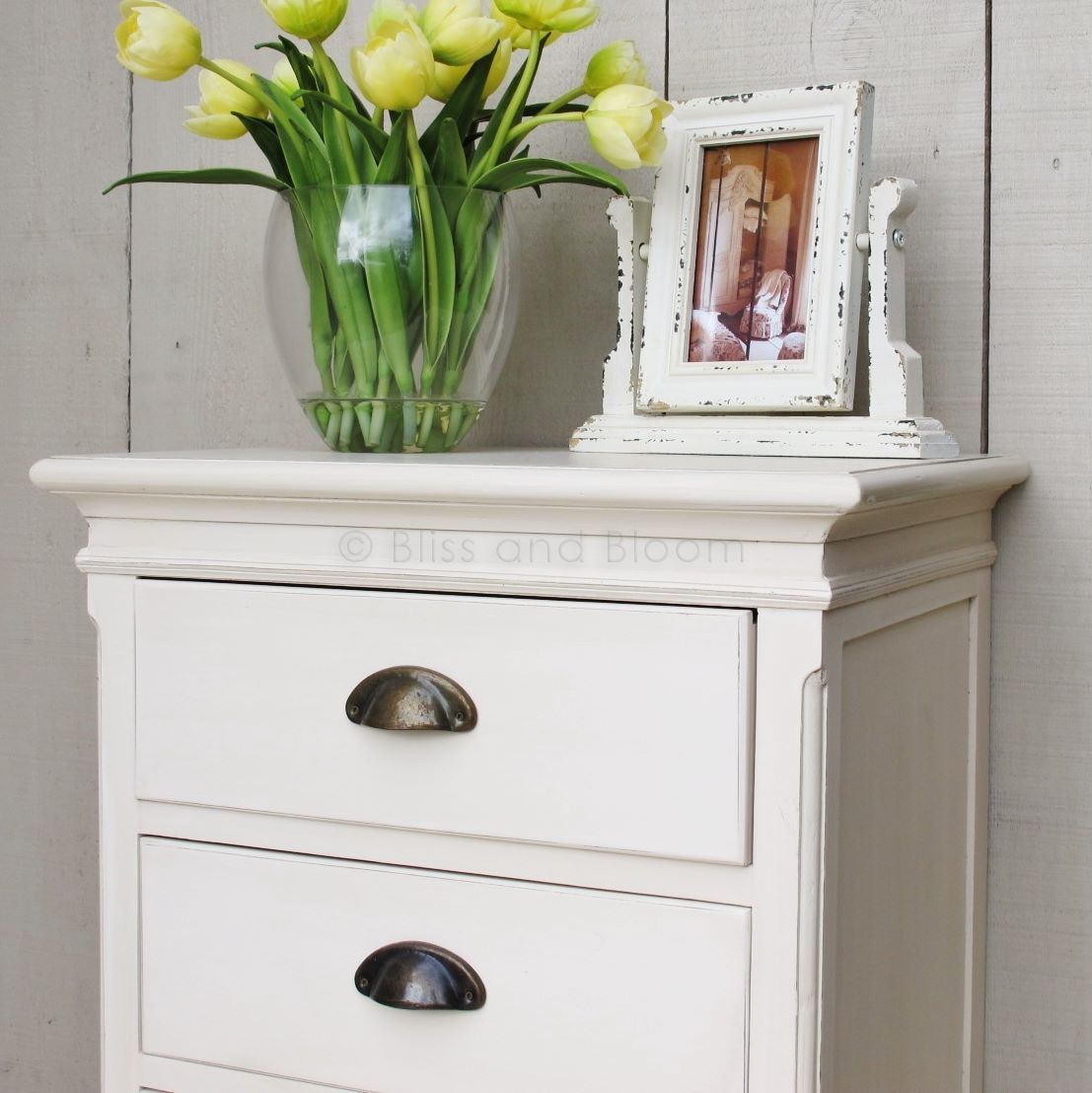 Cream 3 drawer chest / bedside | Bliss and Bloom