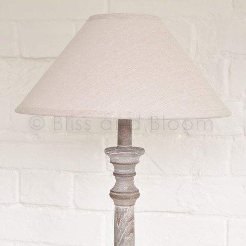 Natural lamp and linen shade | Bliss and Bloom