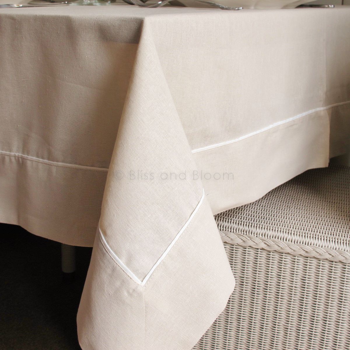 Large natural table cloth | Bliss and Bloom