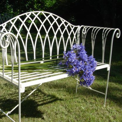 Cream garden bench SECONDS | Bliss and Bloom