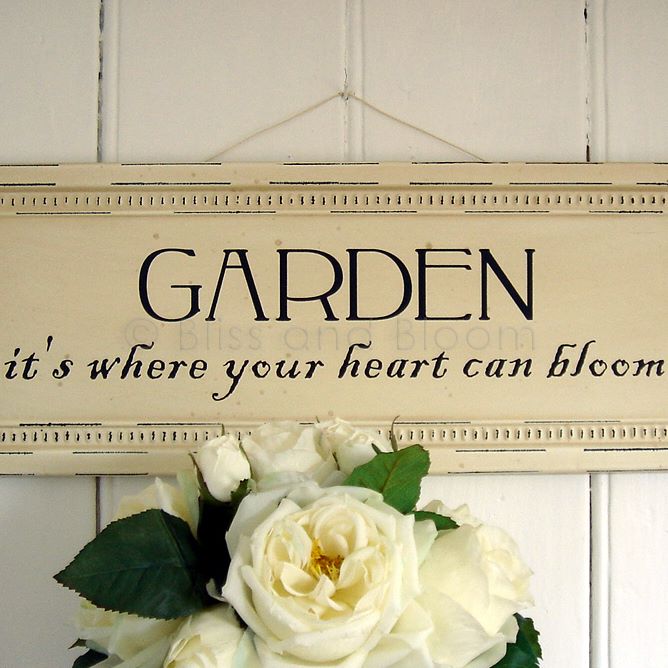 Pretty garden sign | Bliss and Bloom