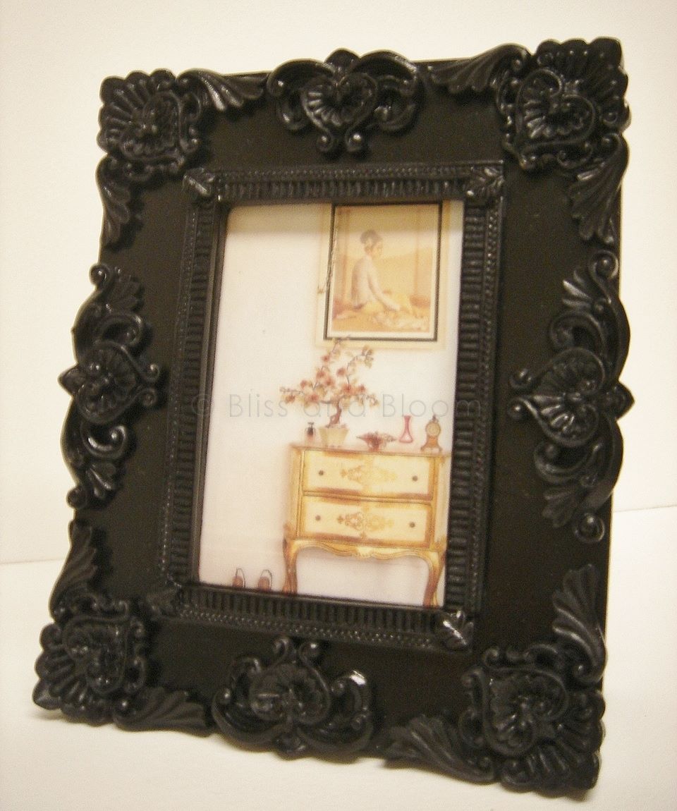 Black baroque photo frame | Bliss and Bloom
