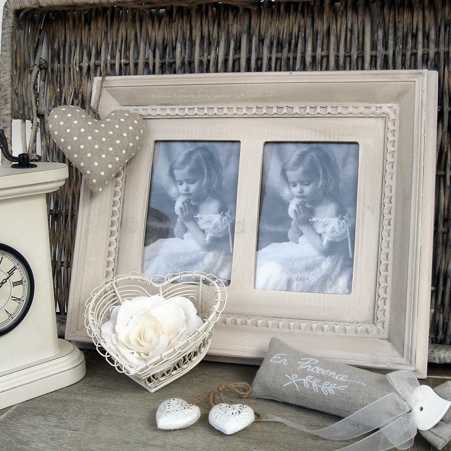 Cream double wall photo frame | Bliss and Bloom