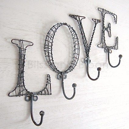 Metal LOVE hooks | Bliss and Bloom