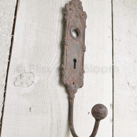 Rustic metal door lock hook | Bliss and Bloom