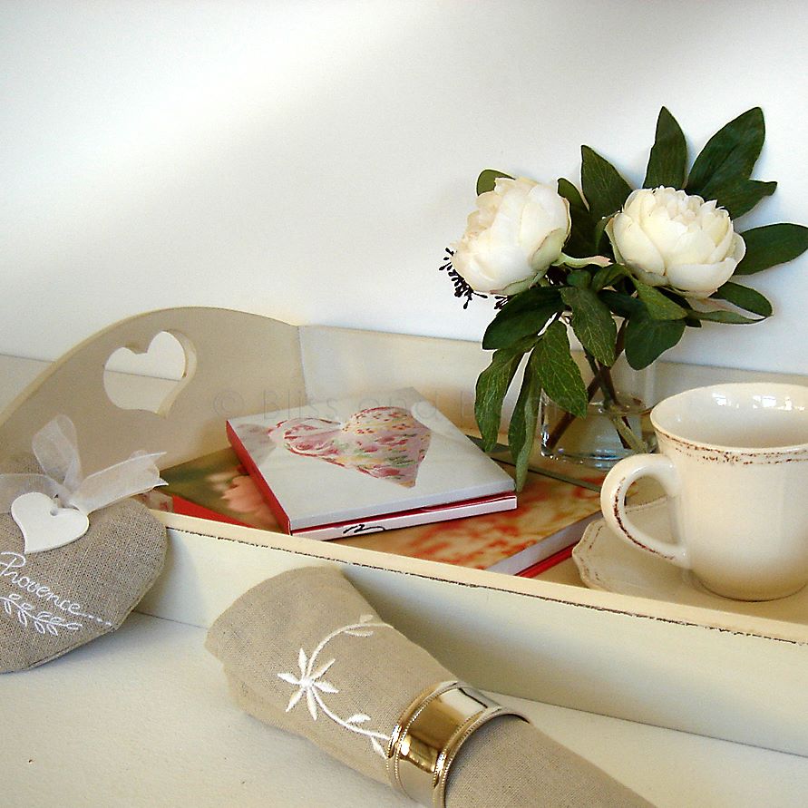 Large cream heart tray | Bliss and Bloom