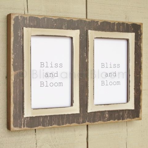 Black distressed double frame | Bliss and Bloom