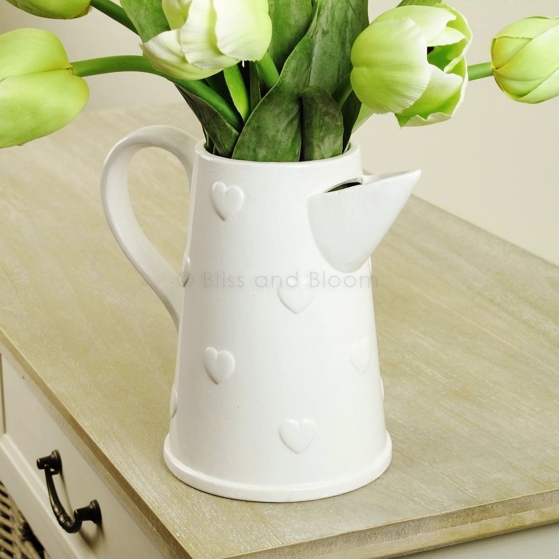White heart jug | Bliss and Bloom