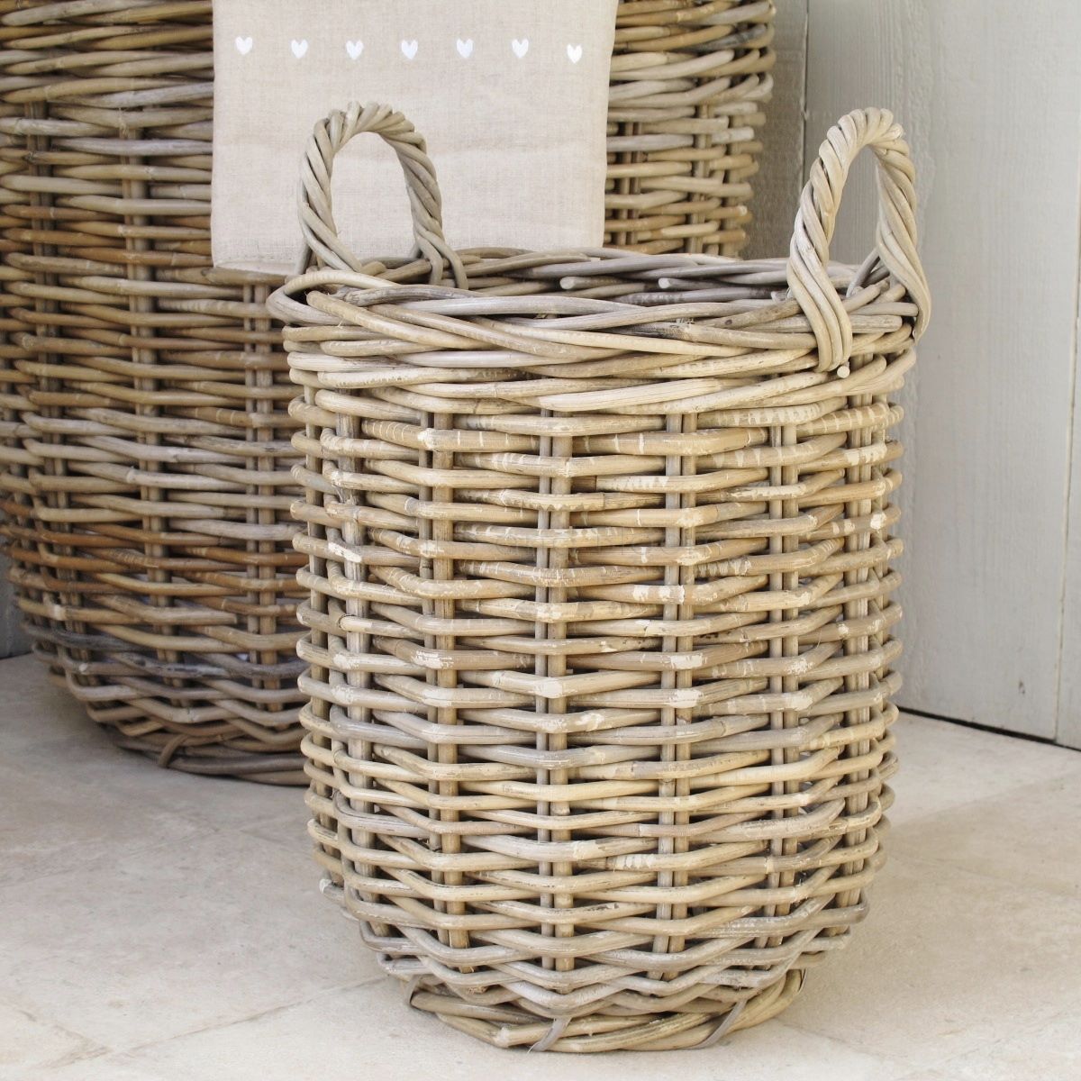 Willow rattan bin basket | Bliss and Bloom Ltd