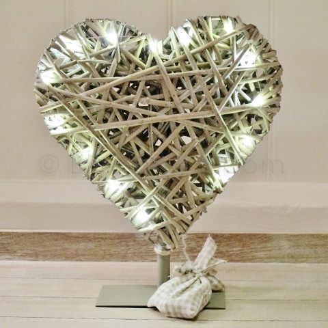 Heart on stand with lights | Bliss and Bloom